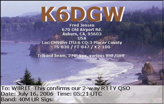 6 QSL Cards